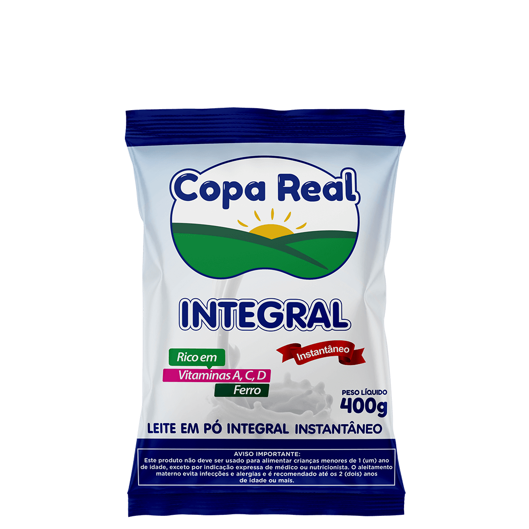 Leite em pó integral instantâneo com vitaminas - Copa Real - SpamLac